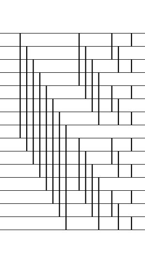 A Diagram Of A 16 Input Bitonic Merging Network Using A Style That Is