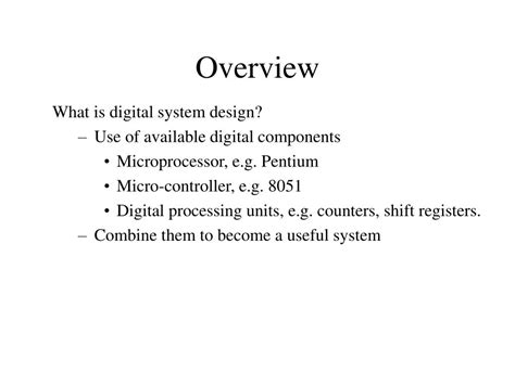 ppt digital system design powerpoint presentation free download id