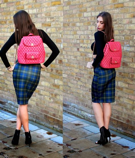 This Is Teral Ootd Tartan Pencil Skirt