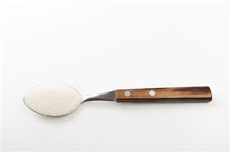 흰색에 분리 된 미세 한 과립 설탕 의 숟가락 0명에 대한 스톡 사진 및 기타 이미지 0명 가득 찬 강철 Istock