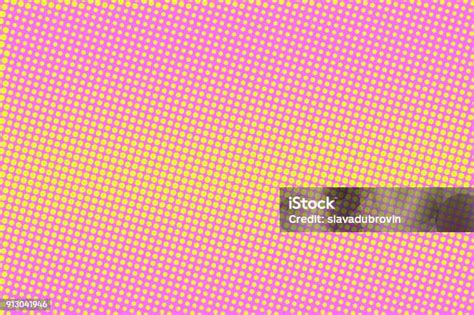 분홍색 노란색 점선된 하프톤 벡터 배경입니다 가로 줄무늬 하프톤 배너 템플릿입니다 다중 색상에 대한 스톡 벡터 아트 및 기타 이미지 다중 색상 색상 묘사 팝 아트