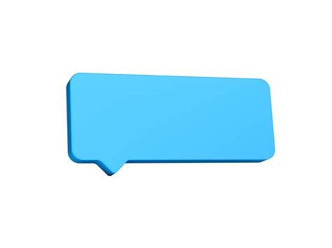 3d Simple Blue Message Box Icon 3d Shiny Blue Chat Box Icon 3d Illustration 36459906 Png