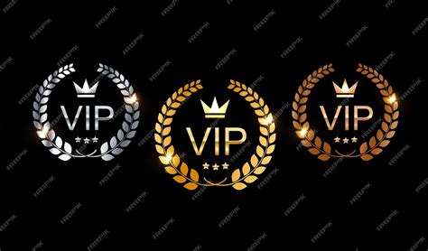 골드 실버 및 브론즈 Vip 아이콘회원 카드 아이콘 벡터 세트vip 초대 럭셔리 배경 프리미엄 벡터