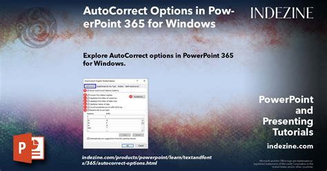 Autocorrect Options In Powerpoint 365 For Windows