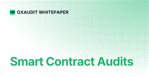 Smart Contract Audits Oxaudit Whitepaper