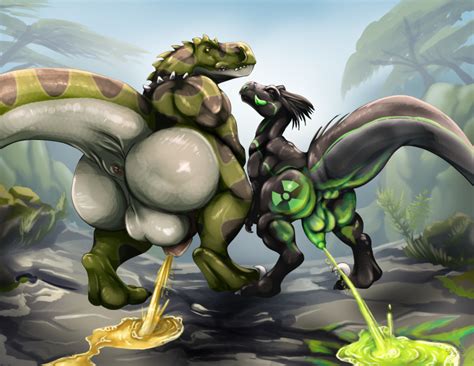 Rule 34 Anus Ass Balls Bodily Fluids Claws Dinosaur Dromaeosaurid Duo Feral Genital Fluids