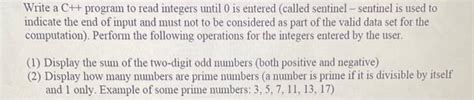 Solved Write A C Program To Read Integers Until 0 Is