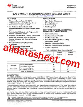 ADS EP Datasheet PDF Texas Instruments