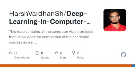github harshvardhansh deep learning in computer vision projects
