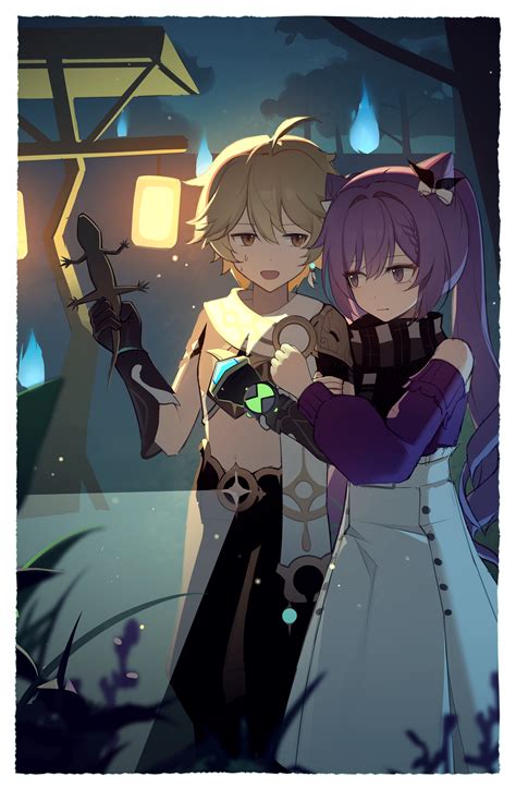 Aether Keqing And Keqing Genshin Impact Drawn By Xgbghost Danbooru