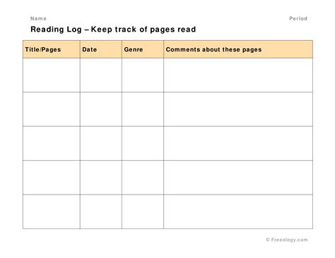 Track Your Reading Progress With Our Easy To Use Reading Log Template