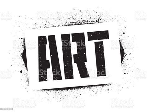 스텐실 아트 비문 흰색 배경에 검은 낙서 인쇄 벡터 디자인 스트리트 아트 개념에 대한 스톡 벡터 아트 및 기타 이미지 개념 검은색 고무 Istock