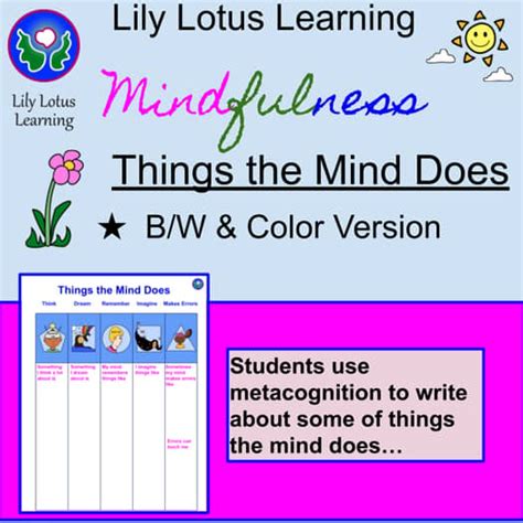 Metacognition And Mindfulness By Lily Lotus Learning Tpt