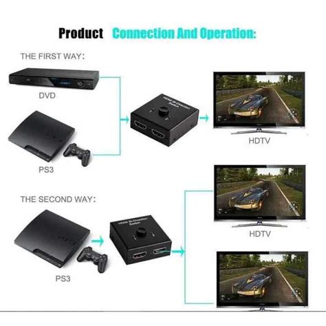 Controler Box Hdmi Switcher System Dual Input Single Output Full Hd 2k