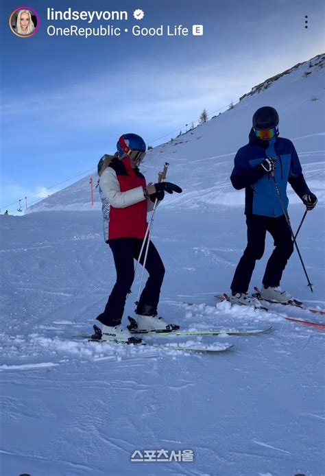 페더러 ‘스키여제와 함께 슬로프를‘절친 린지 본 함께 스키 타며 인생 즐겨 로저는 진정한 스포츠맨 전형”