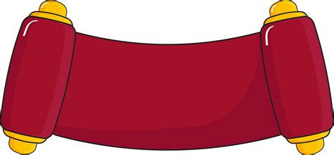 Blank Scroll Paper Icon In Red And Yellow Color Vector Art At Vecteezy