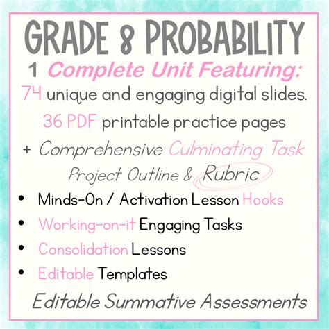 Grade 8 Probability Ontario Math Staceys Circle