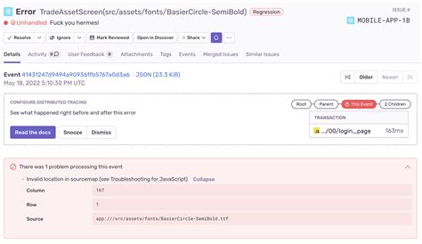 Source Maps Not Working On Ios After Upgrading To Hermes · Issue 2249 · Getsentrysentry React