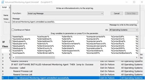 connectwise automate control centre script to remove advanced monitoring n able agent infrassist