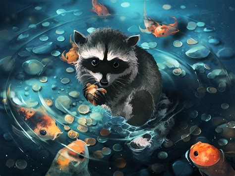 Cartoon Raccoon Wallpapers Wallpaper Cave