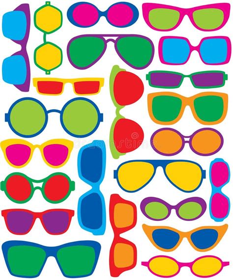 Colorful Sunglasses Eyeglasses Pattern Stock Vector Illustration Of