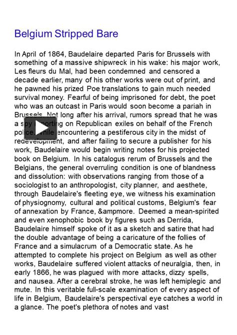 Ppt Pdf ⚡ Belgium Stripped Bare Powerpoint Presentation Free To