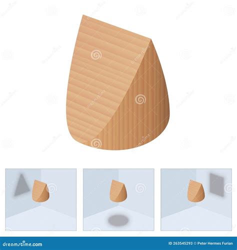 Different Shadows Same Object Point Of View Optical Illusion Stock