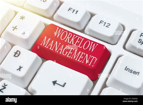 Conceptual Caption Workflow Management Business Idea The Execution And Automation Of Business