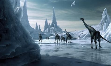 Premium Ai Image The Great Freeze How Dinosaurs Survived The Ice Age Designe