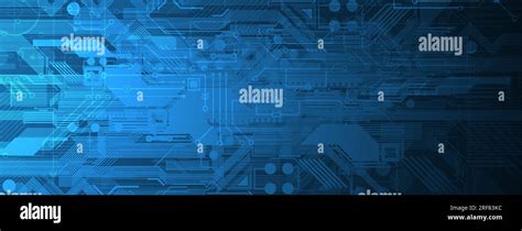 Abstract Circuit Board Futuristic Technology Processing Business Background Stock Vector Image