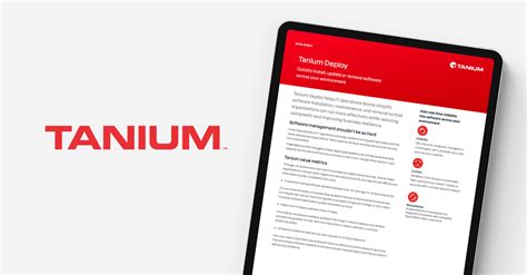 tanium deploy data sheet tanium