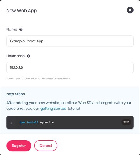 how to create a react app with appwrite linode docs