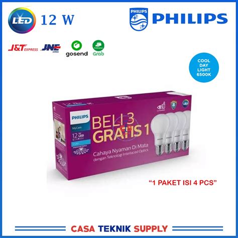 Jual Paket Lampu Led Philips Watt Bolam Philip W W Paket Isi Pcs Shopee Indonesia