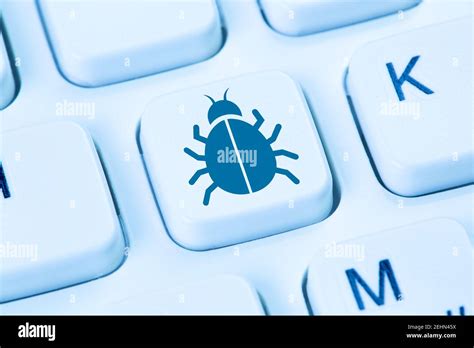 Computer Internet Virus Trojan Bug Network Security Safe Blue Symbol