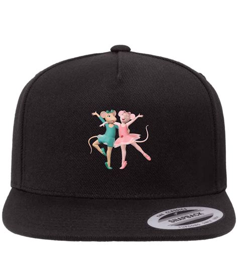 Angelina Ballerina And Alice Dancing Together Cartoon Figure Customized Design On Wool 5 Panel Cap