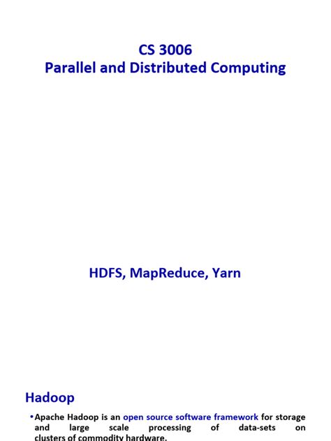 Hdfs Mapreduce Yarn Pdf Apache Hadoop Map Reduce