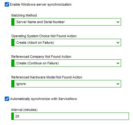 ServiceNow Integration XIA Configuration Feature