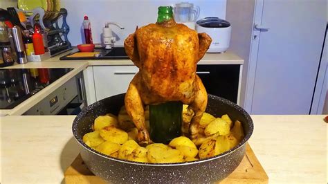 Пиле на бутилка Пияно пиле с бира и картофи Youtube