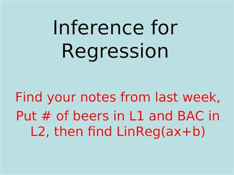 Ppt Inference For Regression Dokumentips