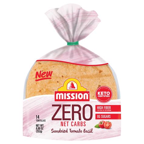 Mission Keto Healthy Zero Net Carbs Sundried Tomato Basil Tortillas 14