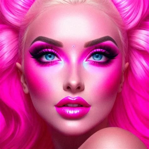 Bimbo Wearing Pink Deeply Hypnotized Full Makeup Free Ai Art Generator