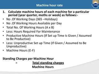 Machine Hour Reate PPTX