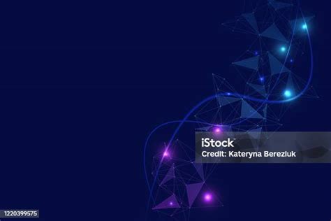 과학 네트워크 패턴 연결 선과 점 기술 육각 구조 또는 분자 연결 요소 가상현실에 대한 스톡 벡터 아트 및 기타 이미지 가상현실 가상현실 시뮬레이터 개념 Istock