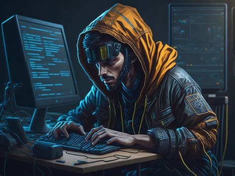 Premium Ai Image Portrait Of Male Computer Programmer