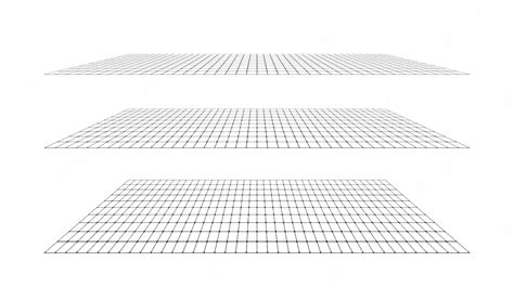 Premium Vector Flat Grid Surface Set Rectangle Plane In Different Perspective Different