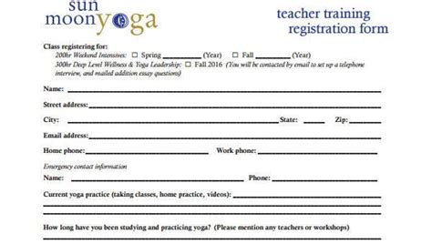 Free 8 Sample Teacher Registration Forms In Pdf Ms Word