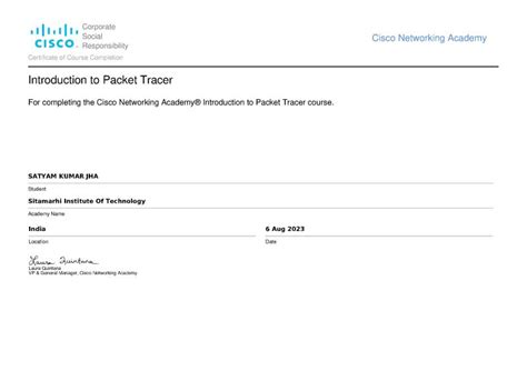 Satyam Jha On Linkedin Cisconetworkingacademy Cisco Certificateofcompletion