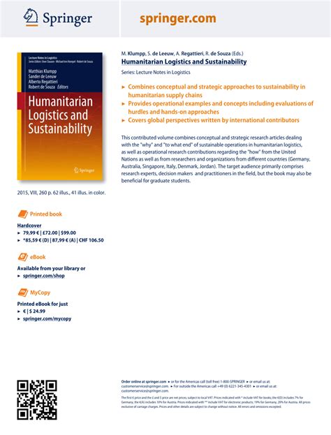Pdf Humanitarian Logistics And Sustainability