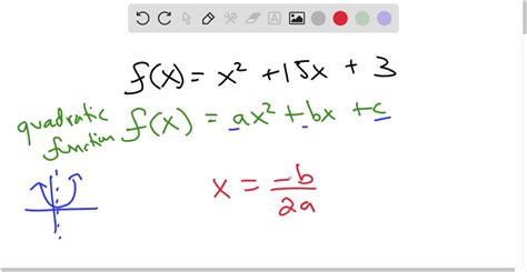 Using The Graph Determine The Equation Of The Axis Of Symmetry