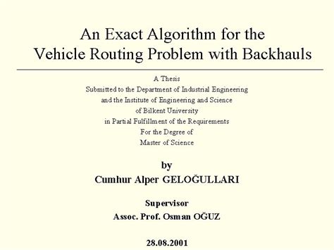 An Exact Algorithm For The Vehicle Routing Problem